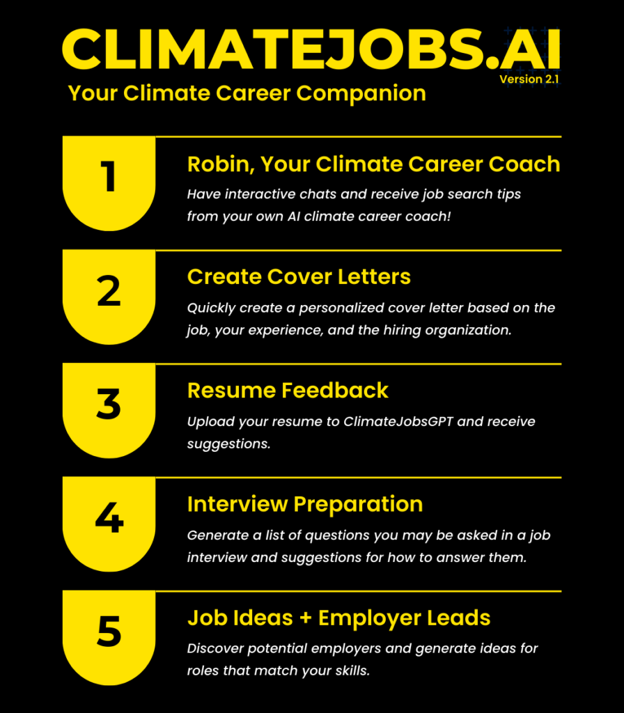 Welcome to ClimateJobs.AI! - ClimateJobs.AI